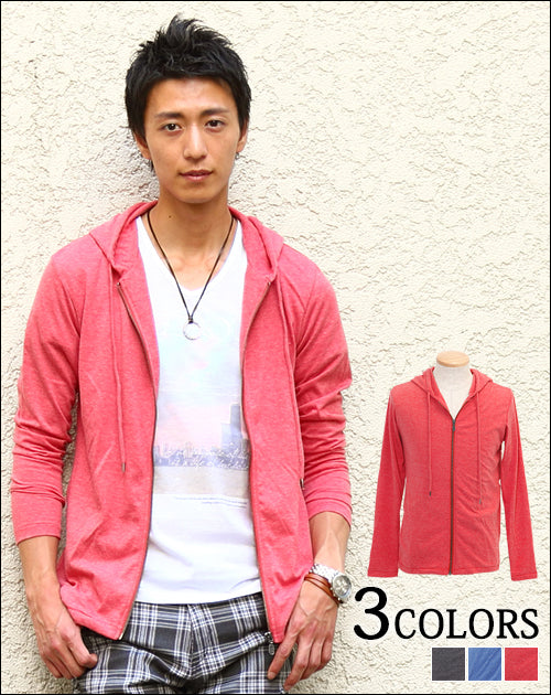 杢デザインシンプルパーカー ｜ メンズファッション通販 MENZ-STYLE(メンズスタイル）