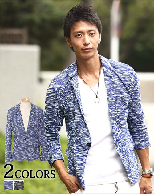 杢デザインテーラードジャケット ｜ メンズファッション通販 MENZ-STYLE(メンズスタイル）