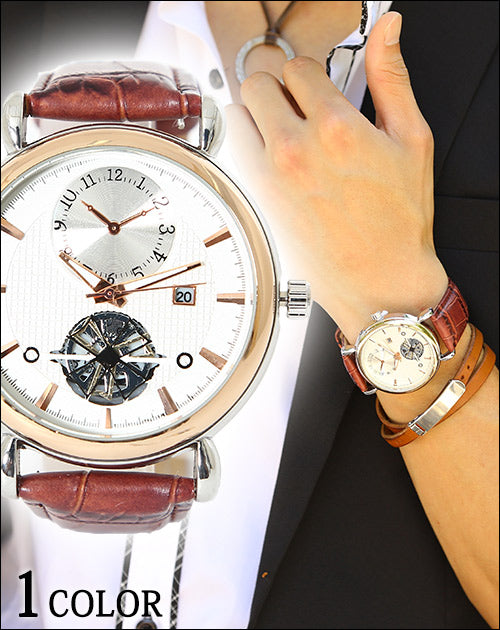 PUレザーデザインウォッチ ｜ メンズファッション通販 MENZ-STYLE(メンズスタイル）