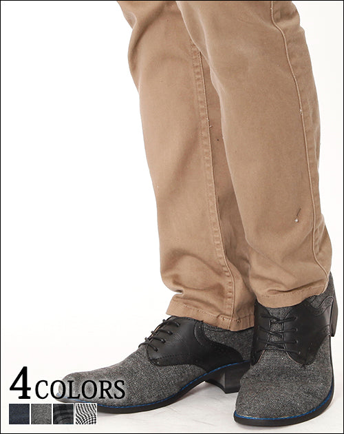 PUレザー切り替えデザインウールシューズ ｜ メンズファッション通販 MENZ-STYLE(メンズスタイル）