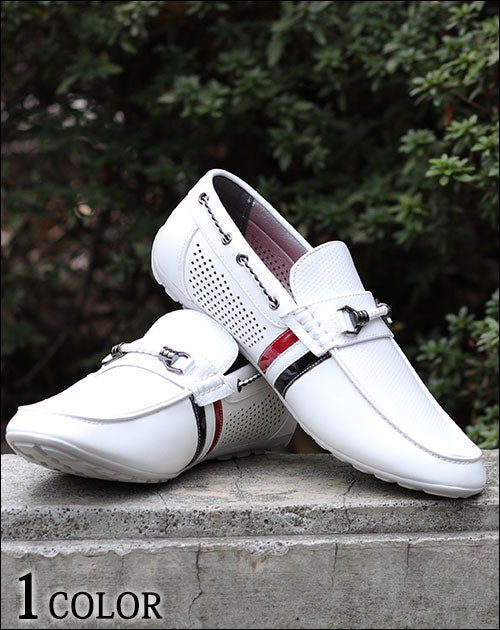 ラインデザインPUレザードライビングシューズ ｜ メンズファッション通販 MENZ-STYLE(メンズスタイル）