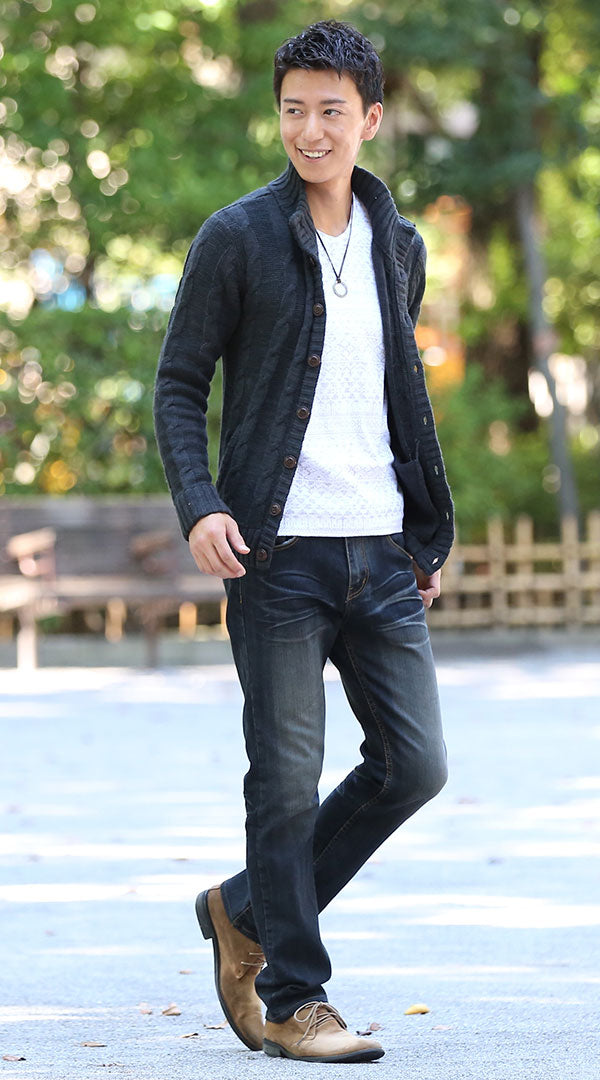 カットソー スタンドニット デニム snp_snp_yt0725のコーディネート例 ｜ メンズファッション通販 MENZ-STYLE(メンズスタイル）