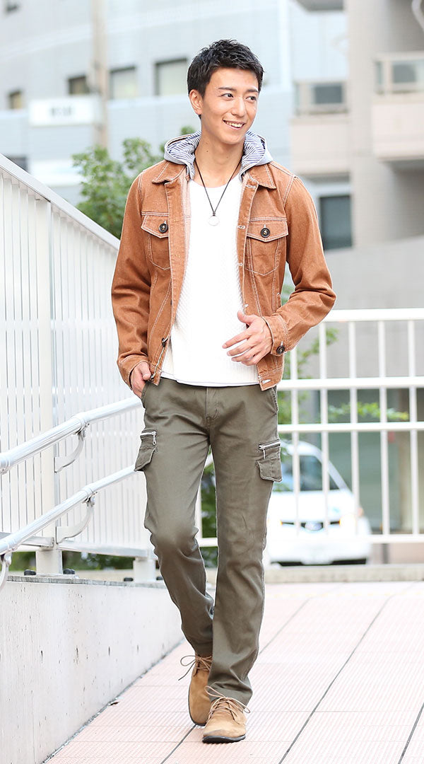 ジャケット ニットソー カーゴパンツ snp_yt1473のコーディネート例 ｜ メンズファッション通販 MENZ-STYLE(メンズスタイル）