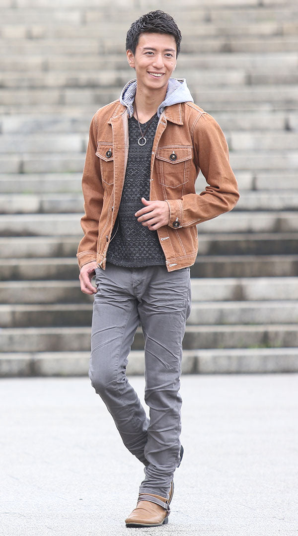 ジャケット カットソー デザインパンツ snp_yx0686のコーディネート例 ｜ メンズファッション通販 MENZ-STYLE(メンズスタイル）