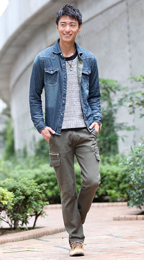 デニム ニット パンツ snp_zn0979のコーディネート例 ｜ メンズファッション通販 MENZ-STYLE(メンズスタイル）