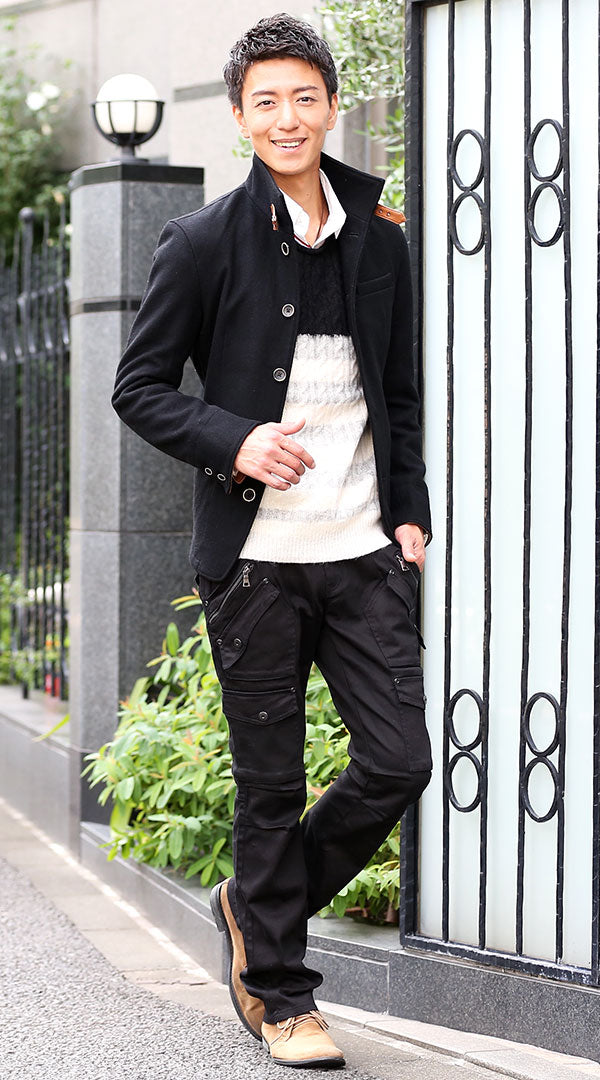 コート ニット シャツ snp_yv0288のコーディネート例 ｜ メンズファッション通販 MENZ-STYLE(メンズスタイル）