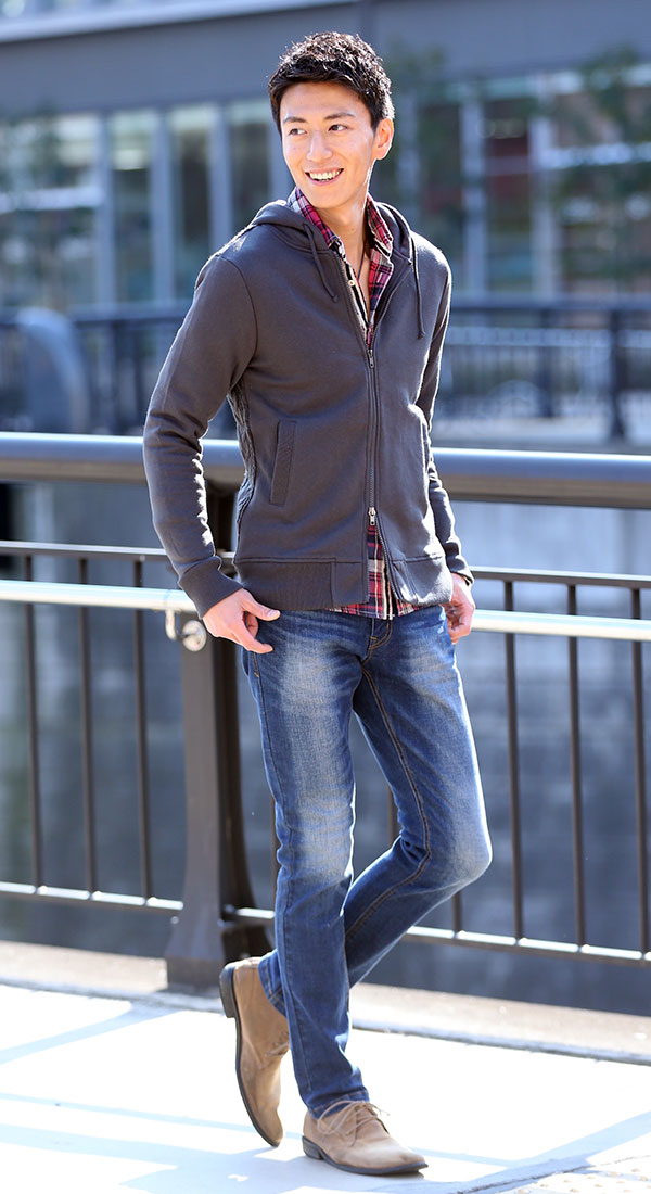 パーカー チェックシャツ デニム snp_bv0672 ｜ メンズファッション通販 MENZ-STYLE(メンズスタイル）