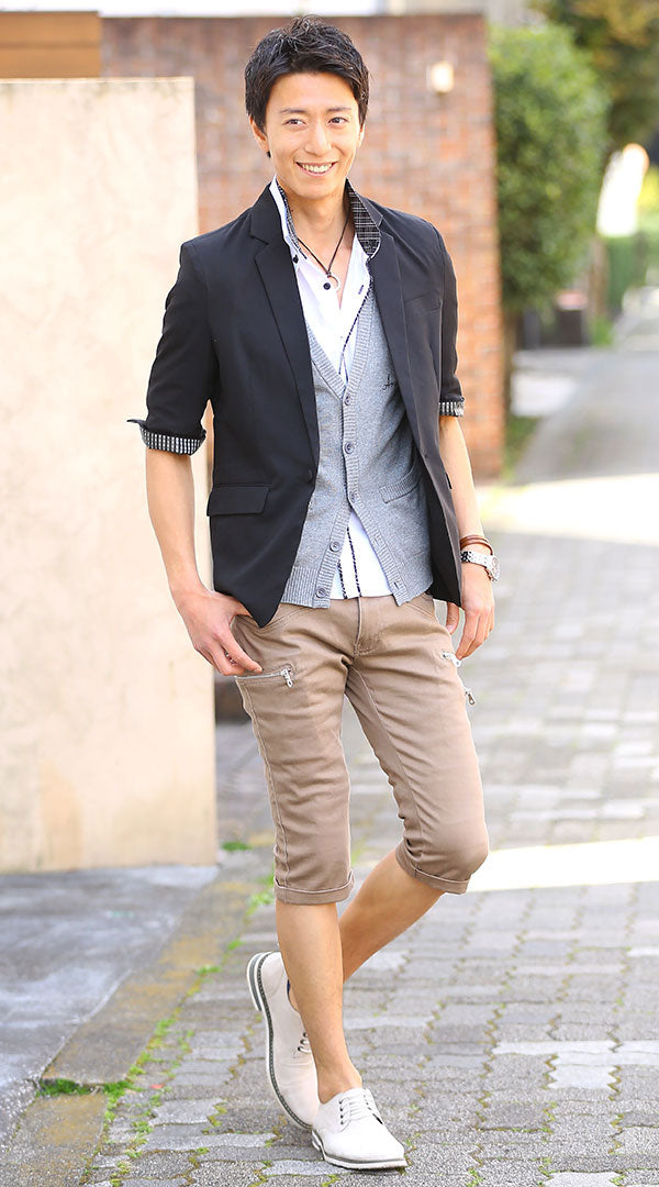 ジャケット カーディガン シャツ パンツ snp_cr0195のコーディネート例 ｜ メンズファッション通販 MENZ-STYLE(メンズスタイル）