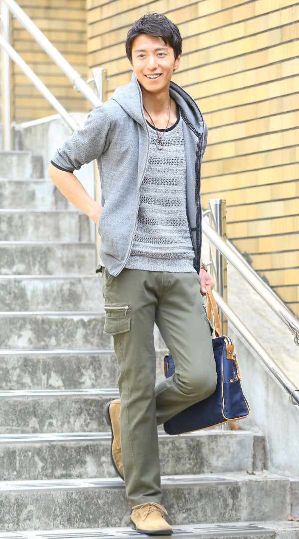 パーカー ニット カーゴパンツ snp_ct0727 ｜ メンズファッション通販 MENZ-STYLE(メンズスタイル）