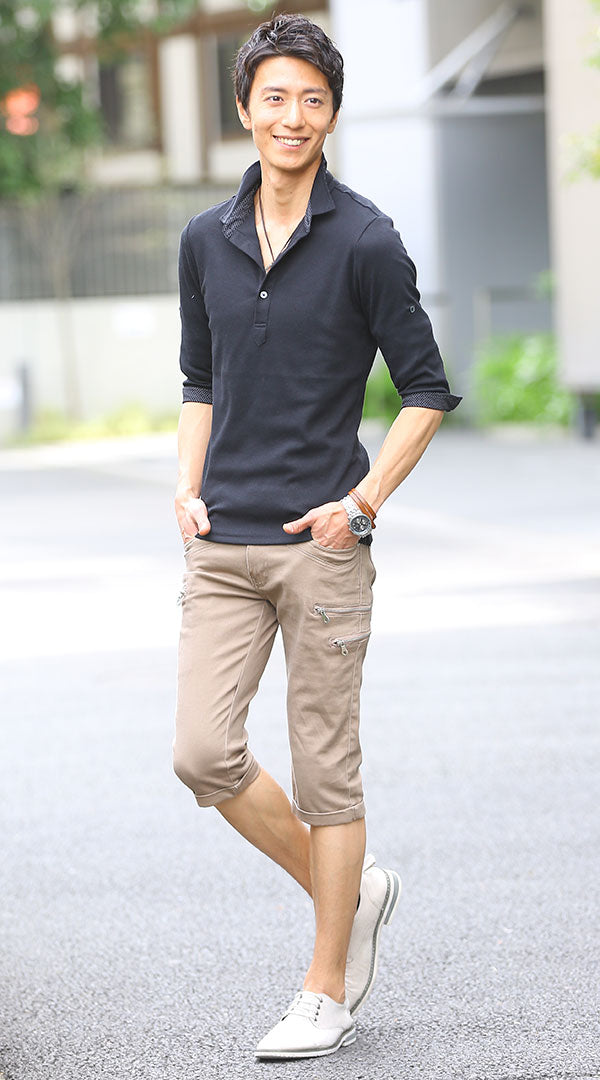 ポロシャツ クロップドパンツ snp_df0604のコーディネート例 ｜ メンズファッション通販 MENZ-STYLE(メンズスタイル）