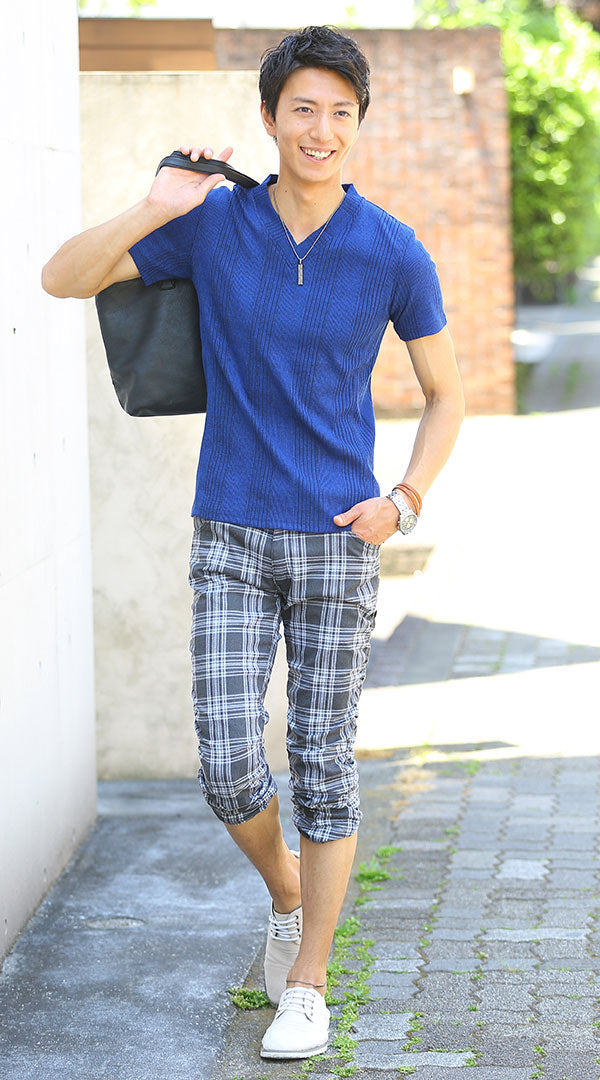 カットソー チェッククロップド シューズ 黒トートバッグ snp_dv0026 ｜ メンズファッション通販 MENZ-STYLE(メンズスタイル）