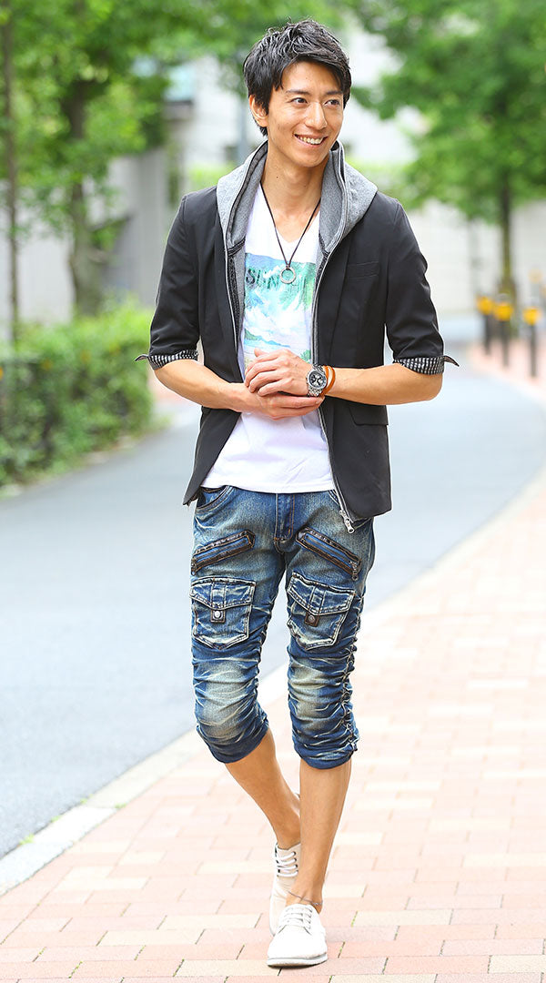 ジャケット パーカー カットソー snp_dz0115のコーディネート例 ｜ メンズファッション通販 MENZ-STYLE(メンズスタイル）