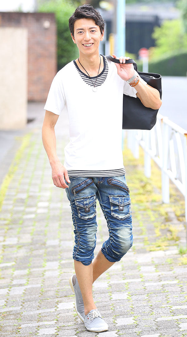 カットソー パンツ snp_ee0785のコーディネート例 ｜ メンズファッション通販 MENZ-STYLE(メンズスタイル）