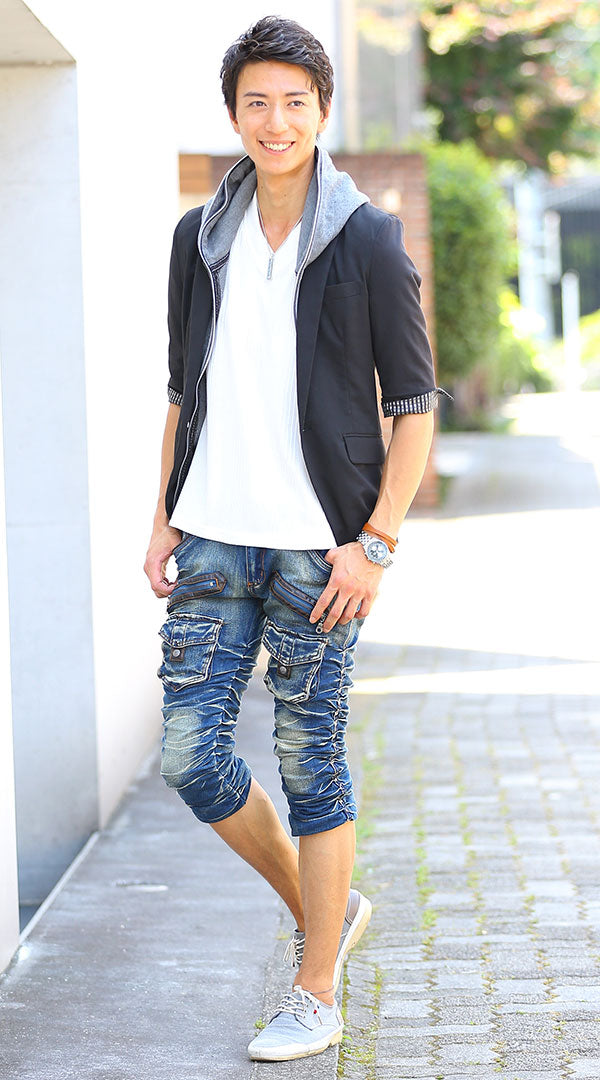 ジャケット パーカー カットソー パンツ snp_ex0283のコーディネート例 ｜ メンズファッション通販 MENZ-STYLE(メンズスタイル）