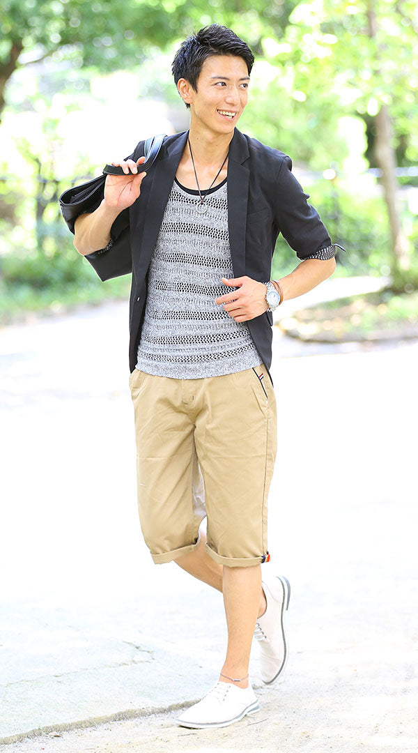 ジャケット ニットソー クロップドパンツ snp_fo0142 ｜ メンズファッション通販 MENZ-STYLE(メンズスタイル）