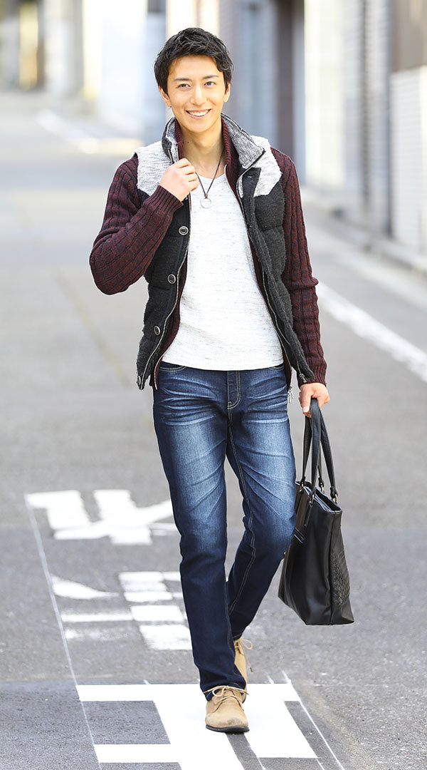 ベスト カットソー デニム snp_jo0295のコーディネート例 ｜ メンズファッション通販 MENZ-STYLE(メンズスタイル）