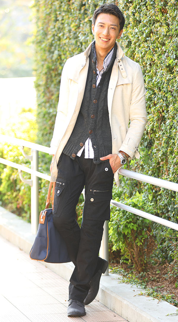 コート ニット シャツ snp_oh0690のコーディネート例 ｜ メンズファッション通販 MENZ-STYLE(メンズスタイル）