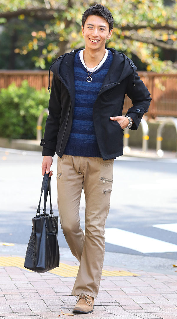 ジャケット ニット パンツ snp_o0185のコーディネート例 ｜ メンズファッション通販 MENZ-STYLE(メンズスタイル）