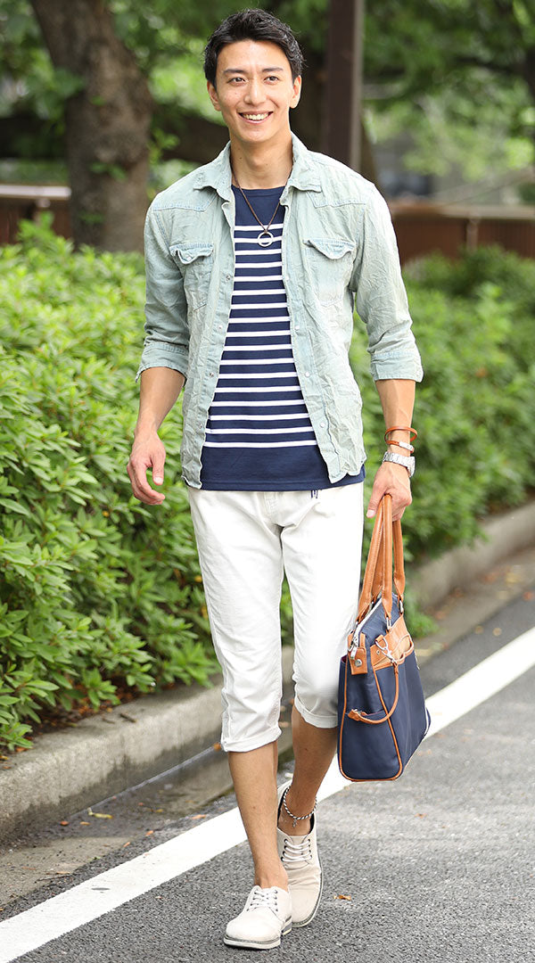 シャツ カットソー パンツ snp_ss0415のコーディネート例 ｜ メンズファッション通販 MENZ-STYLE(メンズスタイル）