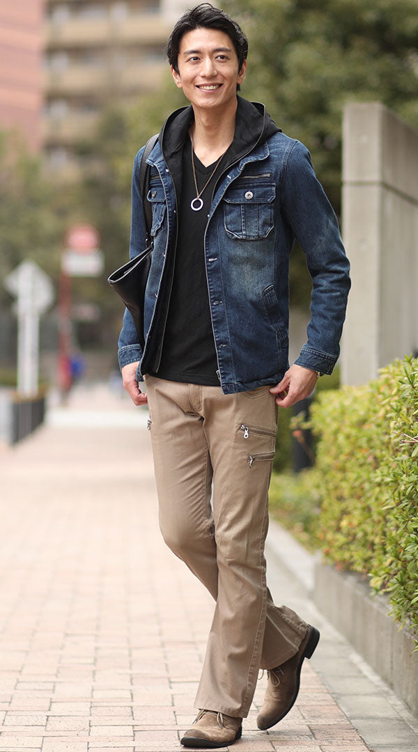 ジャケット パーカー カットソー snp_wv0415のコーディネート例 ｜ メンズファッション通販 MENZ-STYLE(メンズスタイル）