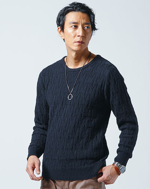 ネイビー/ブルー/青ニット・セーターメンズ 春/夏/秋/冬 【40代50代30代におすすめ】 ｜ メンズファッション通販 MENZ-STYLE(メンズスタイル）
