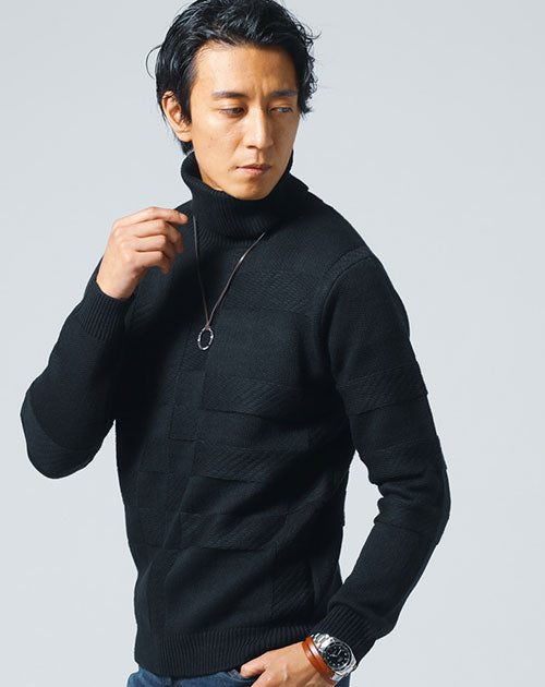 メンズ黒ニット・セーターで作る男らしい30代40代コーデと【人気ブランド10選】 ｜ メンズファッション通販 MENZ-STYLE(メンズスタイル）
