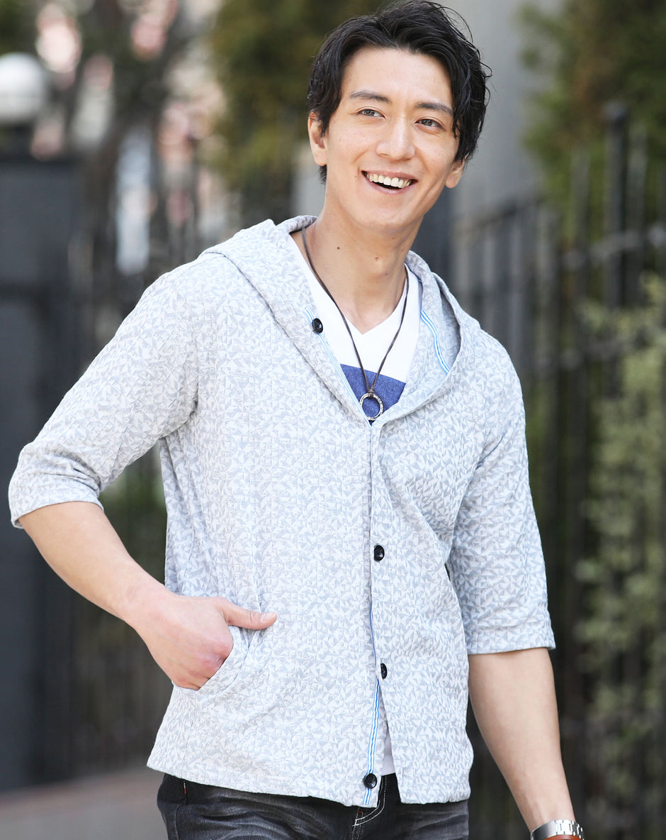 半袖パーカー メンズ コーデ 七分袖/五分袖【40代50代30代におすすめ】 ｜ メンズファッション通販 MENZ-STYLE(メンズスタイル）