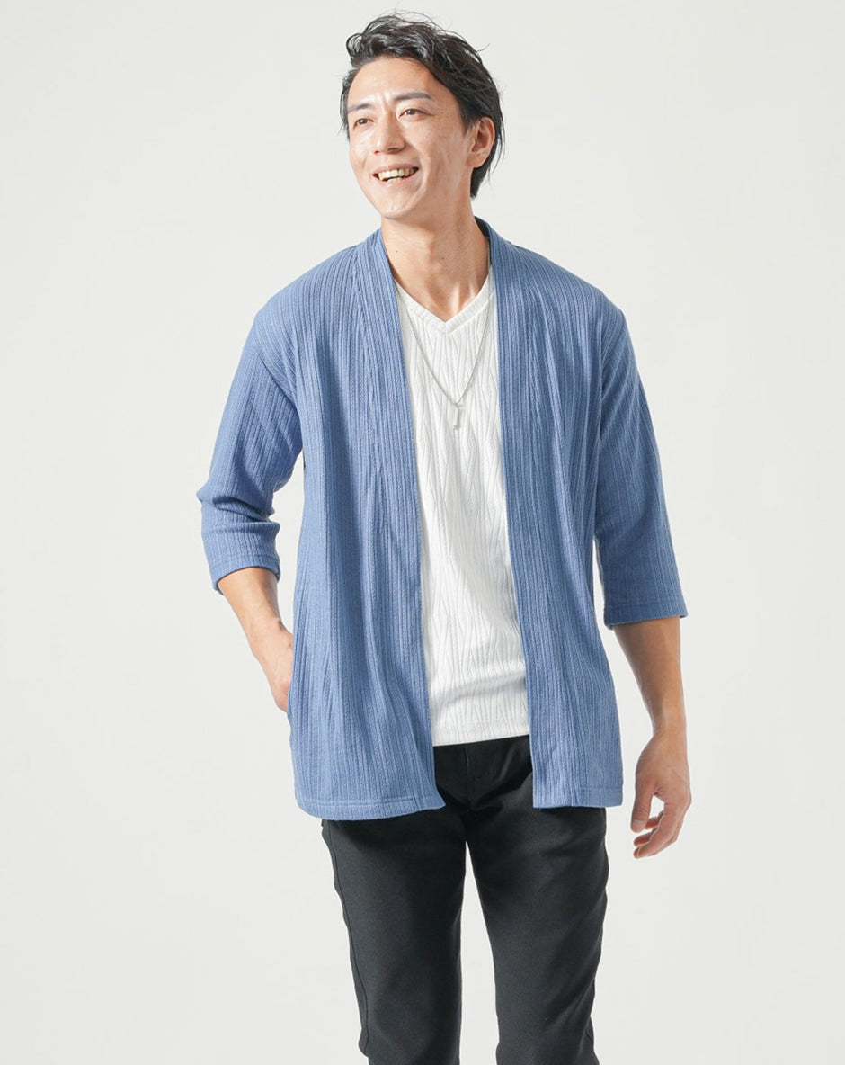 半袖カーディガン メンズ 人気/おしゃれ 5分袖/7分袖 重ね着【40代50代30代におすすめ】 ｜ メンズファッション通販 MENZ-STYLE(メンズスタイル）