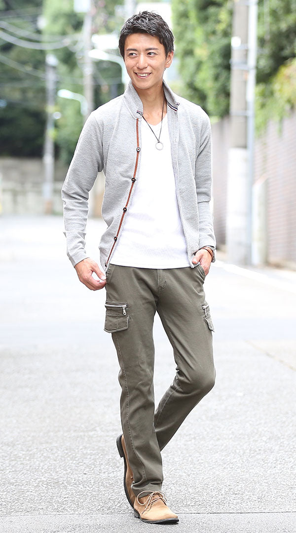 ジャケット カットソー カーゴパンツ snp_yg0614のコーディネート例 ｜ メンズファッション通販 MENZ-STYLE(メンズスタイル）