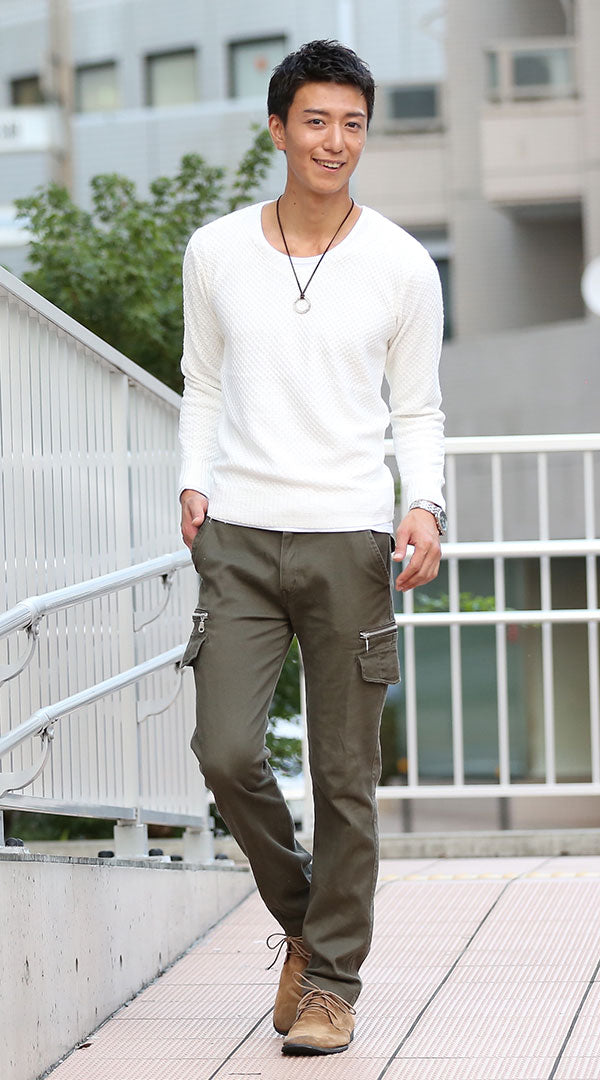 ニットソー カーゴパンツ snp_yt1519のコーディネート例 ｜ メンズファッション通販 MENZ-STYLE(メンズスタイル）
