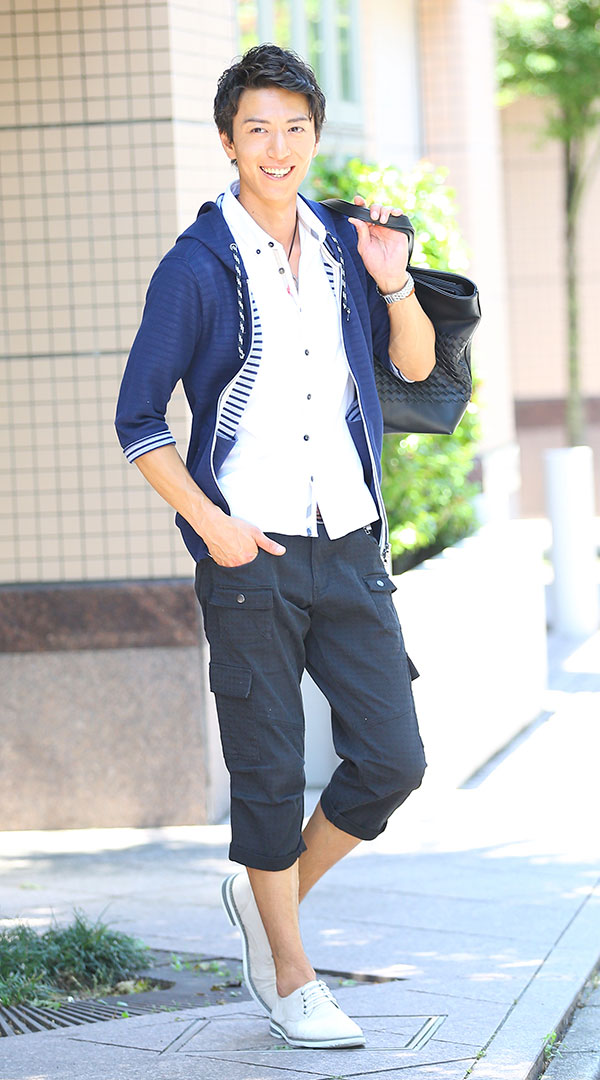 パーカー シャツ クロップド シューズ snp_fa0036のコーディネート例 ｜ メンズファッション通販 MENZ-STYLE(メンズスタイル）