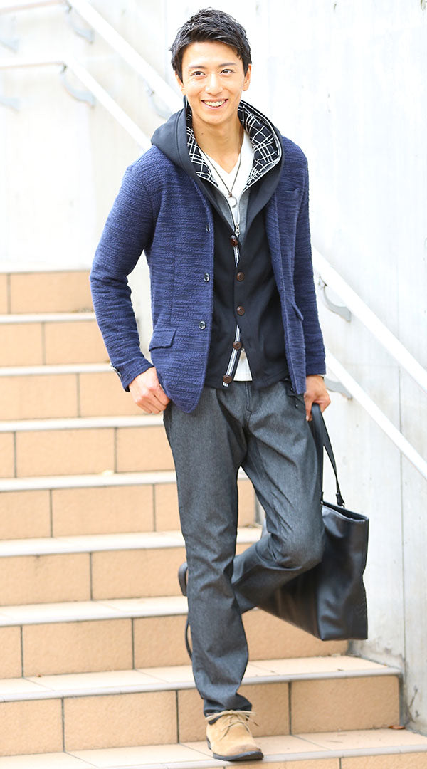 ジャケット パーカー カットソー パンツ snp_fx0010のコーディネート例 ｜ メンズファッション通販 MENZ-STYLE(メンズスタイル）