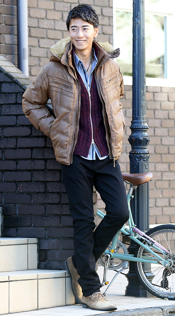 ジャケット ニット シャツ snp_am0010のコーディネート例 ｜ メンズファッション通販 MENZ-STYLE(メンズスタイル）