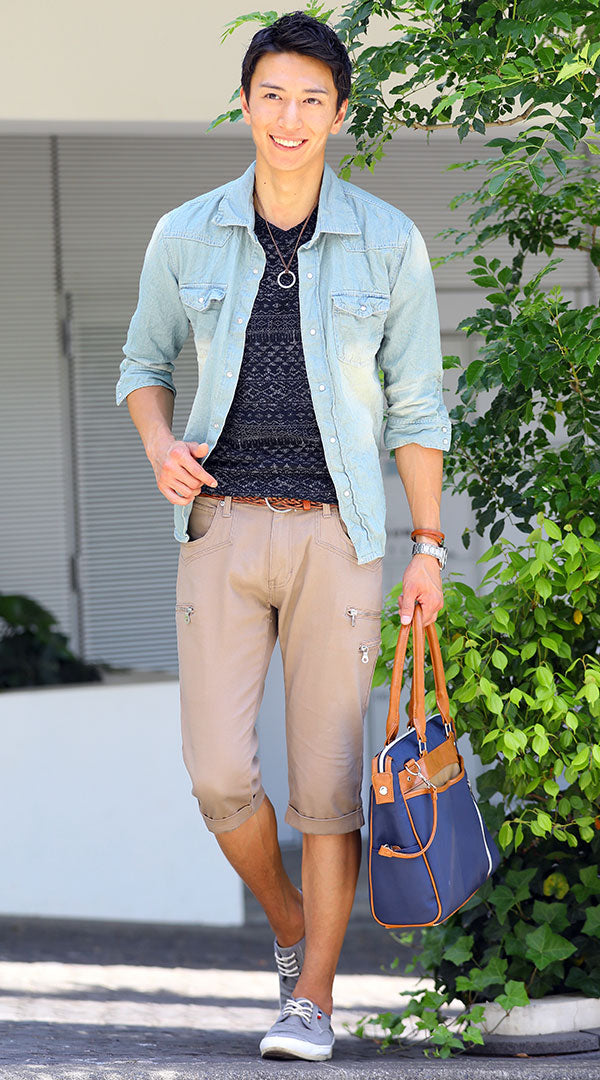 シャツ パンツ ベルト snp_is0236のコーディネート例 ｜ メンズファッション通販 MENZ-STYLE(メンズスタイル）