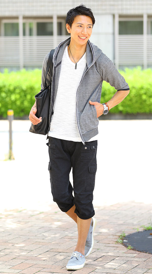 パーカー カットソー クロップド snp_mb0045 ｜ メンズファッション通販 MENZ-STYLE(メンズスタイル）