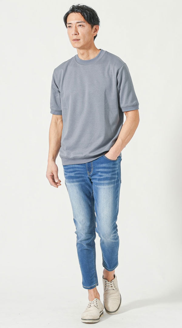 黒ヘンリーネックTシャツ オリーブカーゴパンツ 黒ブーツ snp_nv0538 ｜ メンズファッション通販 MENZ-STYLE(メンズスタイル）